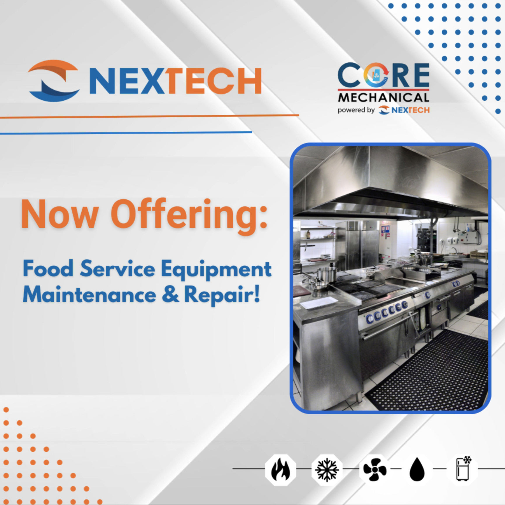Nextech now offering Hotside & Food Service Equipment Services. – Nextech